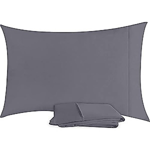 Utopia Bedding Queen Pillowcases - 2 Pack - Envelope Closure - Soft Brushed Microfiber Fabric - Shrinkage and Fade Resistant Pillow Covers Standard Size 20 X 30 Inches (Queen, Grey)