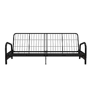 DHP Vermont Metal Futon Frame, Classic Design, Full Sized - Black