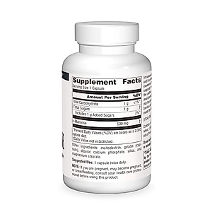 Source Naturals D-Mannose, Potent Urinary Tract & Bladder Health Support*, 500mg - 120 Capsules