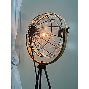 Floor lamps boho chic decor for living room,farmhouse adjustable Metal tripod Standing Tall lamp/Table Lamp,handmade rattan Lampshade Floor Lights bright lighting for Bedroom games Room Office