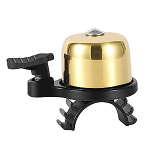 INOOMP Rotary Copper Bike Bell Vintage Bicycle Handlebar Bell Cycling Loud Ring Mountain Bike Horn Crisp Bell for Adults Kids Accessories