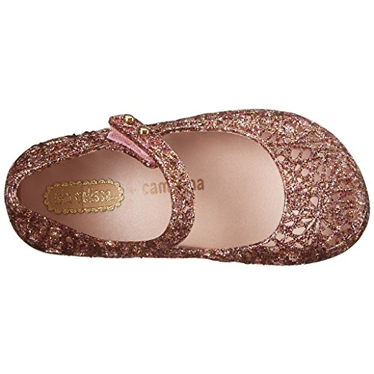 Mini Melissa Campana Zig Zag VI SP BB Mary Jane Shoe (Toddler), Mixed Pink Glitter, 5 M US Toddler