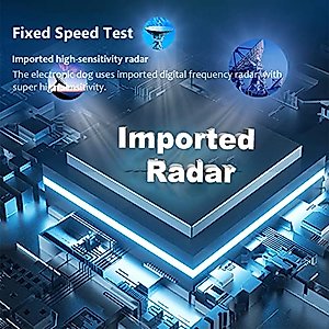 Radar Detector for Cars, Car Electronic Dog Detectors 360 Degree Protection Long Range Detection with Vehicle Speed Alarm System, City/Highway Mode, Led Display, Memory Function(Blue)