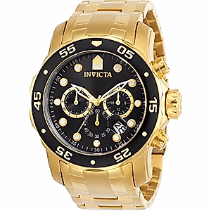 Invicta Men's 0072 Pro Diver Collection Chronograph 18k Gold-Plated Watch