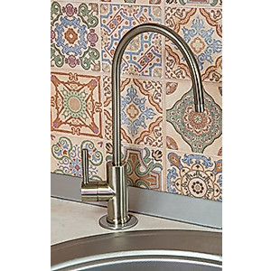 Aquaboon Non-Air Gap RO Faucet Brushed Nickel - Reverse Osmosis Faucet - Drinking Water Faucet for Kitchen Sink fits Water Filtration System - Filtered Water Faucet Stainless Steel - Beverage Faucet