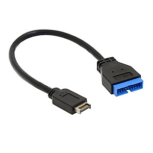 Cablecc USB 3.1 Front Panel Header to USB 3.0 20Pin Header Extension Cable 20cm for ASUS Motherboard