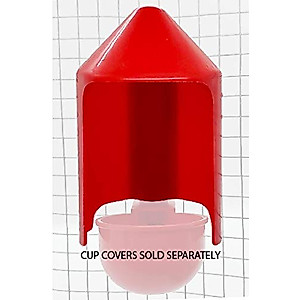 Chicken Water Cup Waterer Kit for Poultry - Pack of 6 + One Extra for Free (Total of 7)