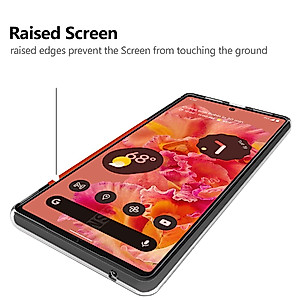 SNOSHO Google Pixel 6 Clear Case,Thin Slim Soft Silicone Flexible TPU Skin Gel Anti-Scratch Shockproof Protective Cases Cover for Pixel 6, Crystal Clear