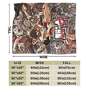 Anime Baki The Grappler Blanket Tapestry Sofa Office Bedroom Throw Blankets Super Soft Cozy Microfiber Blanket Bedding 40"X30"