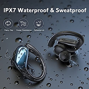 Wireless Earbuds, 75Hrs Playtime Bluetooth 5.1 Headphones, True Wireless Earphones with Digital Display & CVC 8.0 Noise Cancelling, Waterproof Earbuds with Mic for Sports, Running, Yoga, Workout