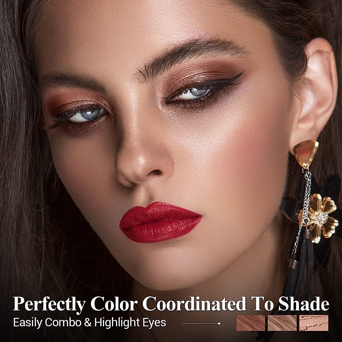 LUXAZA 3Pcs Neutral Brown Eyeshadow Stick Set, Matte And Shimmer Creamy Eyeshadow Pencil, Shiny Pink Shadow, Waterproof Long Lasting Smoky Eye Makeup…