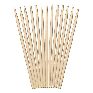 Jdox 120 pcs Premium 5.5 Inch Candy Apple Sticks - 5mm Thick Natural Semi Point Bamboo Sticks for BBQ, Caramel Bamboo Skewers for Corn Dog, Cookie, Lollipop, Kabob, Grill