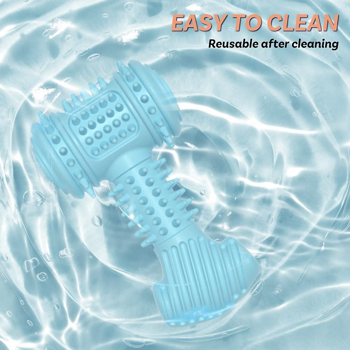 DONGKER Dog Chew Toys,Rubber Dog Toothbrush Stick Interactive Dog Dental Toys for Small Medium Large Dog Aggressive Chewers