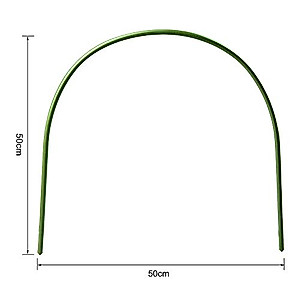 Greenhouse Hoops,Plastic Coated Hoops with Steel Inside Rust-Free Grow Tunnel Tunnel Support Hoops for Garden Fabric,19.7"x19.7"/6-Pack