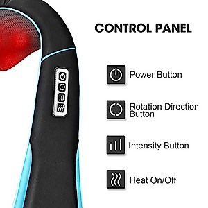 Massager with Heat - Deep Tissue Kneading Electric Back Massage for Neck, Back, Shoulder, Waist, Foot - Shiatsu Full Body Massage, Relax Gift for Her/Him/Friend/Dad/Mom