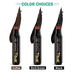 gowwim Root Hair Coloring Semi-permanent Dye Pen to Cover Gray Hair (Dark Brown)