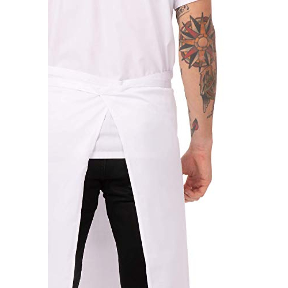 Chef Works Unisex Full-Length Chef Apron, White, One Size