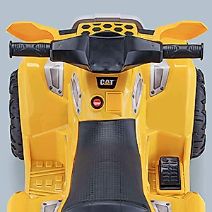 Kid Trax CAT Toddler Quad Ride On Toy, 6 Volt Battery, 1.5-3 Years Old, Max Weight 44 lbs, Single Seater, Yellow (KT1575AZ)