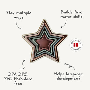 mushie Nesting Stars Toy | Made in Denmark (Original)