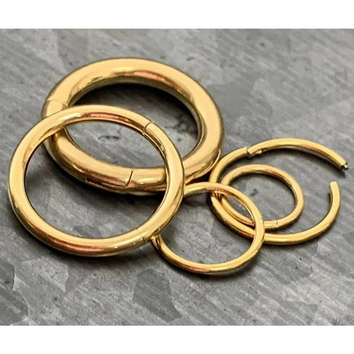 Lobal Domination 1 Piece Hinged Segment Ring/Septum Clicker 316L Surgical Steel - Choose your Gauge/Diameter (10g - Diameter 1/2")