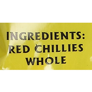 Swad Whole Red Dried Chillies 3.5oz., 100 Grams/ Indian Groceries