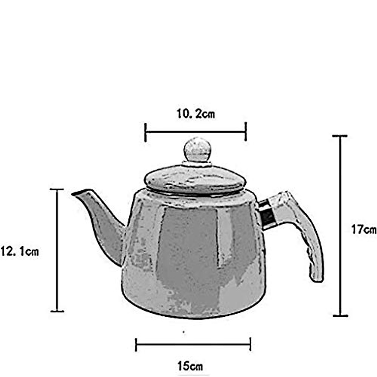 UXZDX Enamel Kettle, Enamel Kettle Coffee Pot Flower Teapot Gas Stove Induction Cooker Universal (Color : Red)