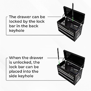 Olympia Tools 20-inch Rolling Tool Chest with Drawers - 5-Drawer Tool Chest Cabinet on Wheels Locking Storage Cabinets Garage Organizers for Workshop