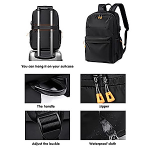 Lightweight Laptop Backpack for Men and Women, Sport Backpacks Travel College School Bookbag (Black)