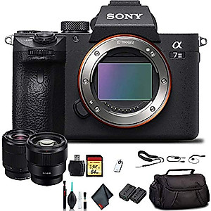 Sony Alpha a7 III Mirrorless Camera with 28-70mm Lens ILCE7M3K/B with Sony FE 85mm Lens, Soft Bag, Additional Battery, 64GB Memory Card, Card Reader, Plus Essential Accessories
