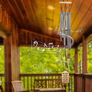 Happy 50th Wedding Anniversary Wind Chime, Parents 50 Years of Marriage, Mom and Dad 50th Year of Wedding, Golden Anniversary Presents for Mom and Dad, Couple Golden Anniversary Keepsake for Parents