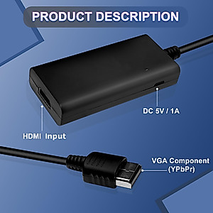 HD Cable for Dreamcast Console, Sega Dreamcast HDMI Converter, HD Link Cable for Sega Dreamcast [Sega DC]