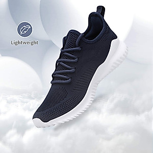 Flysocks Slip On Sneakers for Women-Fashion Sneakers Walking Shoes Non Slip Lightweight Breathable Mesh Running Shoes Comfortable Navy 6.5