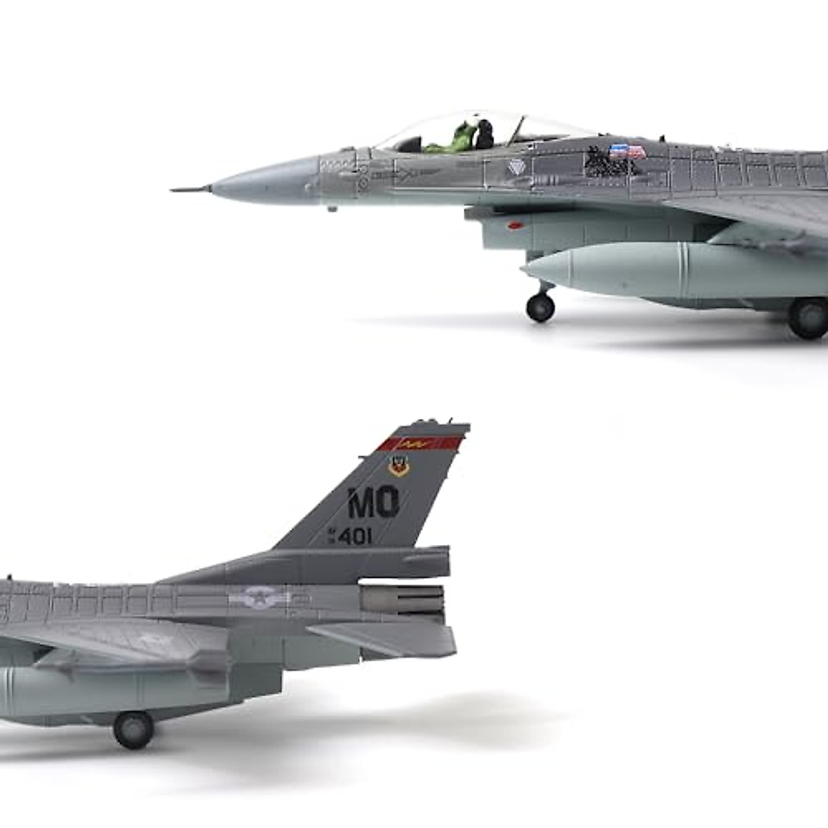 NUOTIE 1/100 F-16C Fighting Falcon Fighter Model Metal DieCast Aircraft Jet Kit Fighter Plane Model Military Airplane for Collection and Gift
