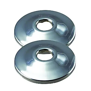 Westbrass R128-2-26 1/2" (5/8" OD) Sure Grip Low Pattern Flange for Copper Pipe (2-Pack), 1-Pack, Polished Chrome