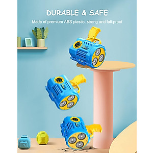 Vewaci Bubble Machine Gun [10,000 Bubbles/Min] [LED Light] Bazooka Bubble Gun, Rechargeable Bubble Blower for Age 3+ Kids/Adults, Birthday Gift Summer Toy for Outdoor Wedding Party