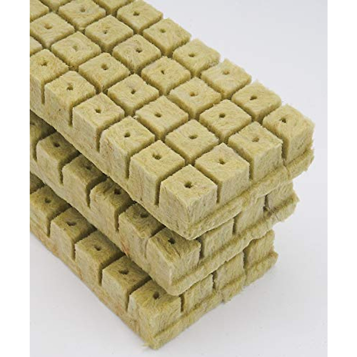 BIOMAND 1.2” Rockwool Starter Plugs for Hydroponics, Rockwool Grow Cubes, 3 Sheets of 36 Plugs, 108 Plugs Total