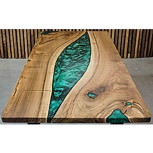 Epoxy Table, Live Edge Wooden Table, Natural Wood,Dining Table, Natural Epoxy Table, Resin Table, Epoxy Resin River Table