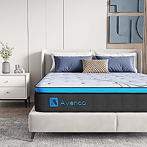 Avenco Hybrid Mattress Twin XL, 12 Inch Twin XL Mattress in a Box, Medium Firm Innerspring Bed Mattress with Individual Pocket Springs & Comfort Foam for Pressure Relief