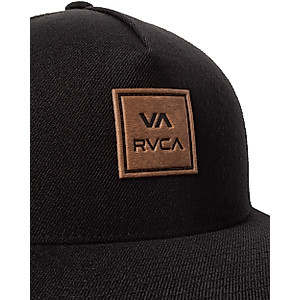 RVCA Men's Adjustable Snapback Brim Hat, CURVED TRUCKER/BLACK, 1SZ
