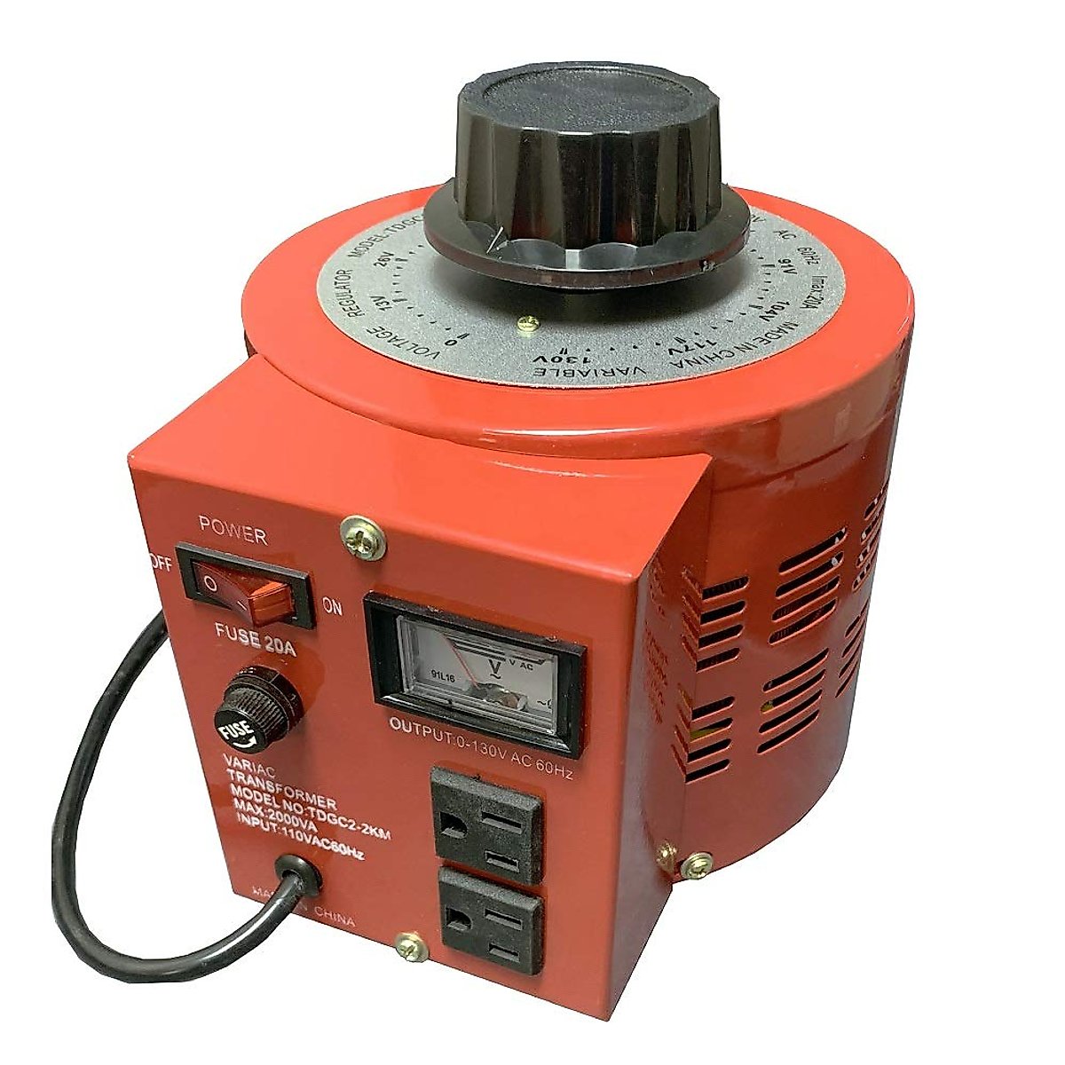 2000VA Variable AC Power Supply (TDGC2-2KM Metered Variac)