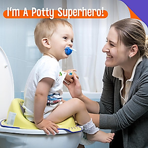 Magnetic Potty Training Chart, Dinosaur Reward Potty Training Chart with 50 Reusable Dinosaur Magnets plus 45 Stickers and a Storage Bag, Perfect for Boys & Girls, Multiple Toddlers (14.2” X 10”)