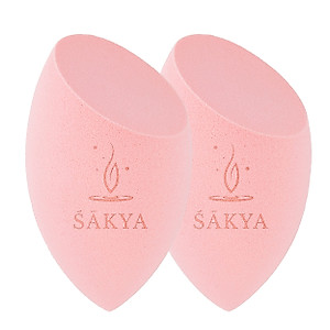 Sakya Beauty Blending Makeup Sponge, Natural Beauty Blending Sponge For Foundation and Cleansing, Medium to Full Coverage - 2 Count