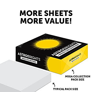 Astrobrights Mega Collection, Colored Paper, Bright Teal, 625 Sheets, 24 lb/89 gsm, 8.5" x 11" - MORE SHEETS! (91693)
