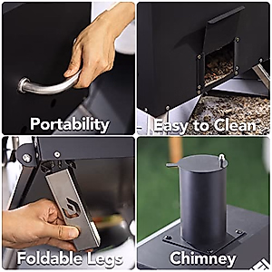 Pizzello Outdoor Pizza Oven Wood Fired Pizza Oven for Cooking 2 Pizzas Outside Pizza Maker with Pizza Stone, Pizza Peel, Cover, Pizzello Grande