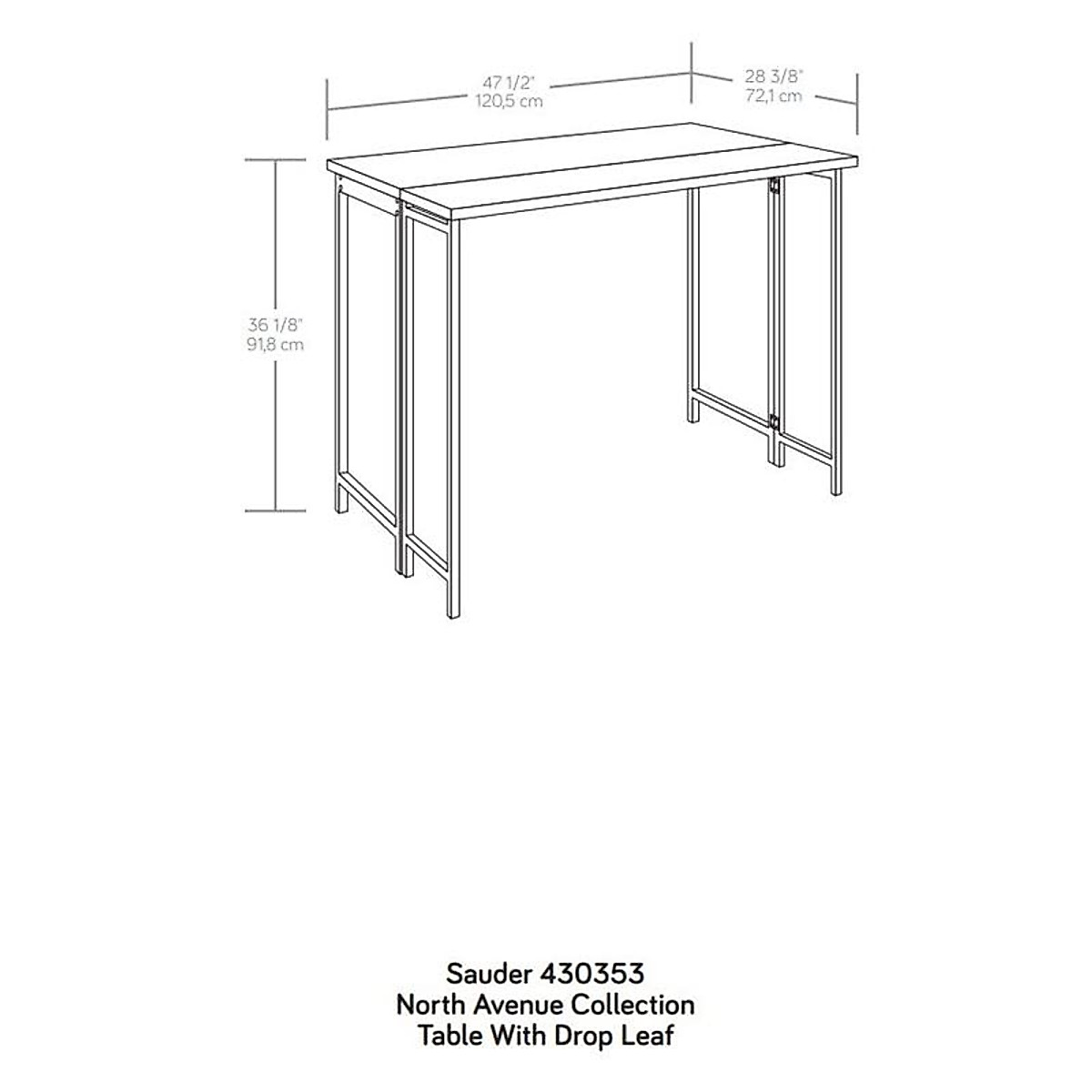 Sauder North Avenue, SGS Mixed Mat Sindoori Mango Finish