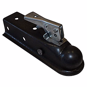 Parts Pro Plus+ 3,500-Lbs Tongue Coupler for Trailer with 2" Channel or Tube Frame - 2" Hitch Ball Socket - Oily Finish