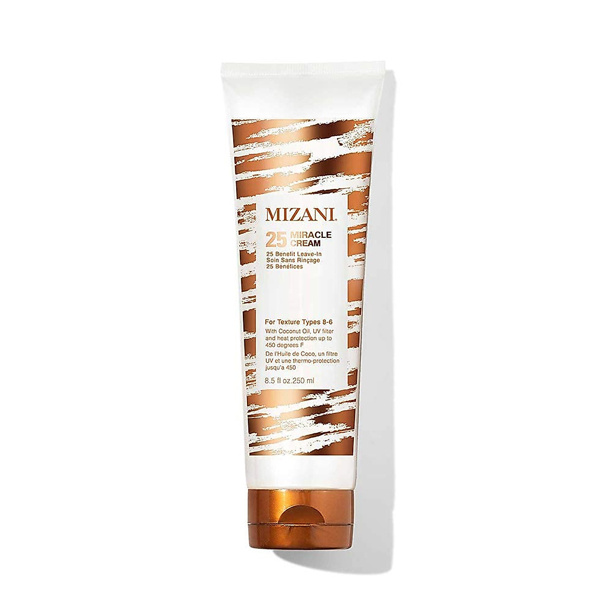 Mizani 25 Miracle Leave-In Cream | Adds Lightweight Moisture & Touchable Softness | Heat Protectant Treatment | With Coconut Oil | For Curly Hair | 8.5 Fl. Oz.