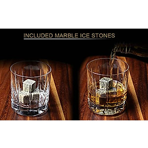 Cocktail Smoker Kit | Old Fashioned, Whiskey, Bourbon Cocktail Smoker Kit with Torch, Ice Stones, and Four Flavors of Wood Chips | Gift for Birthdays/Father's Day/Christmas. (No Butane)