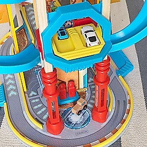 KidKraft Super Vortex Racing Tower 5-Story Race Track Toy for Die-Cast Cars; Storage for 50+ Vehicles, Gift for Ages 3+