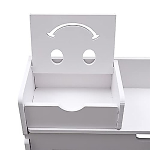 Goudergo 2 Layer Tipping Bucket Shoe Rack,White Shoe Storage Cabinet,Narrow Shoe Cabinet for Entrances & Hallways & Living Room & Study & Bedroom & Corridor,Etc